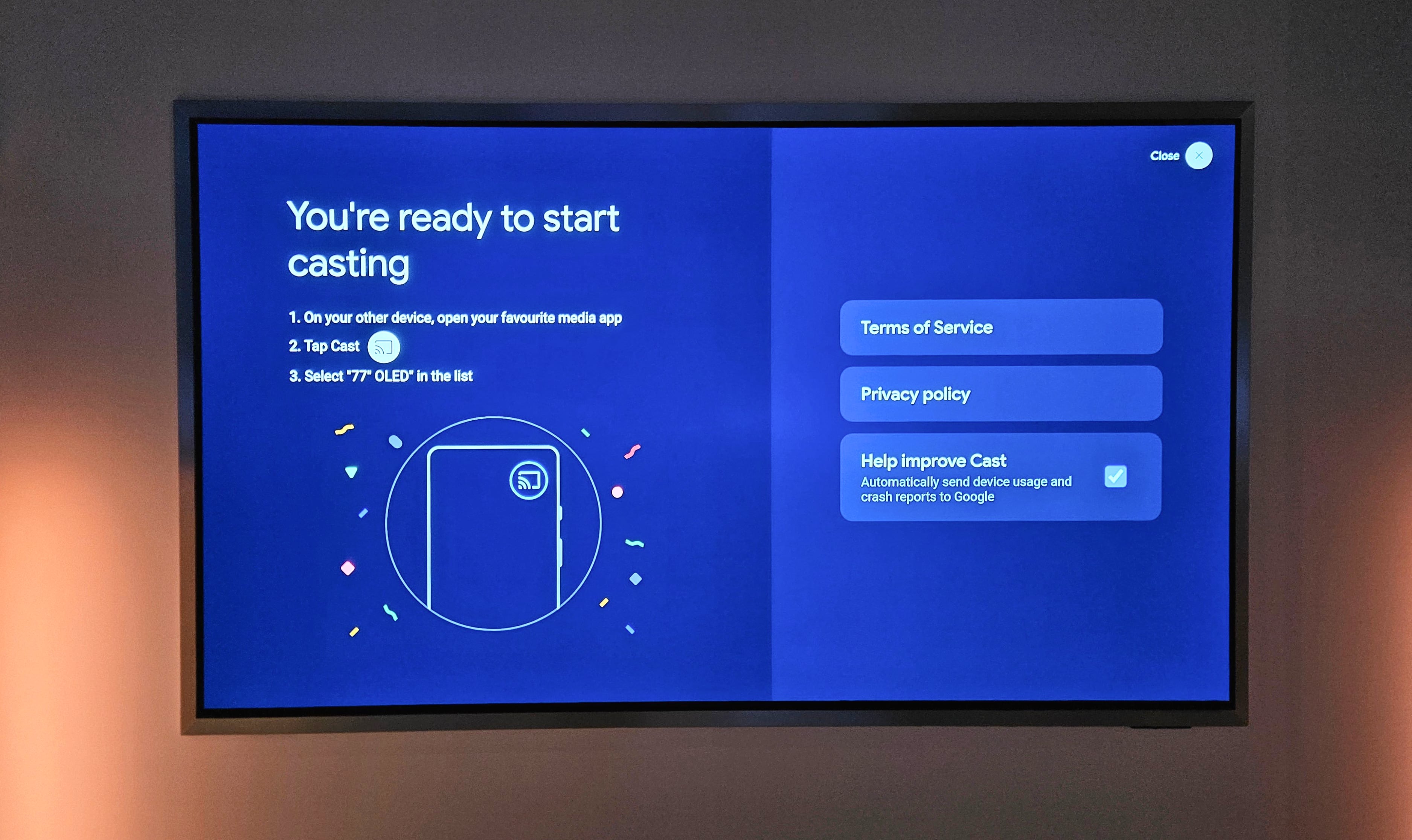 Google Cast Samsung TV