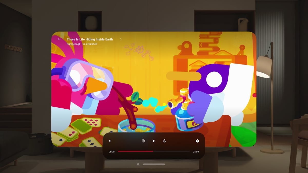 YouTube visionOS